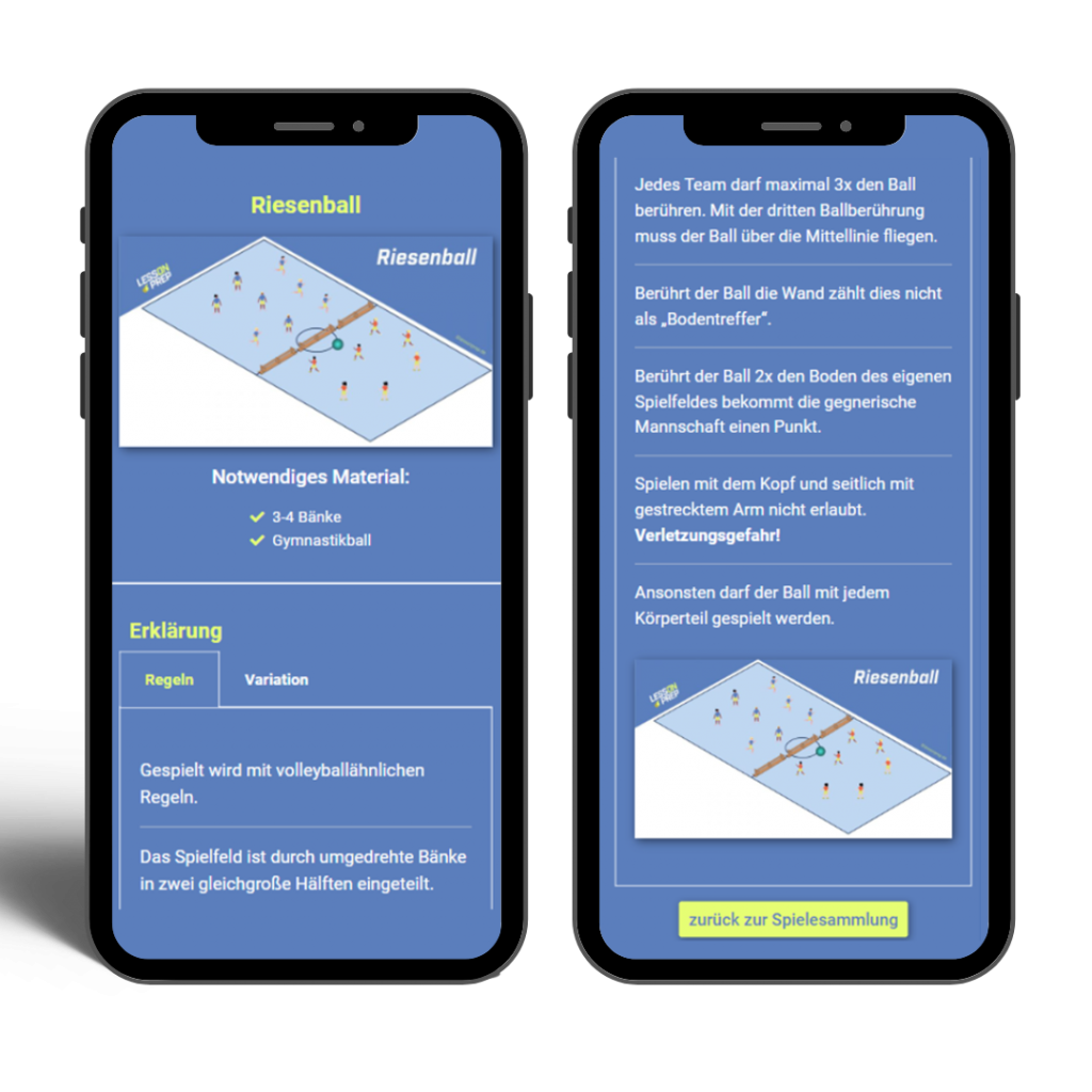 Spielesammlung Landingpage - Lessonprep
